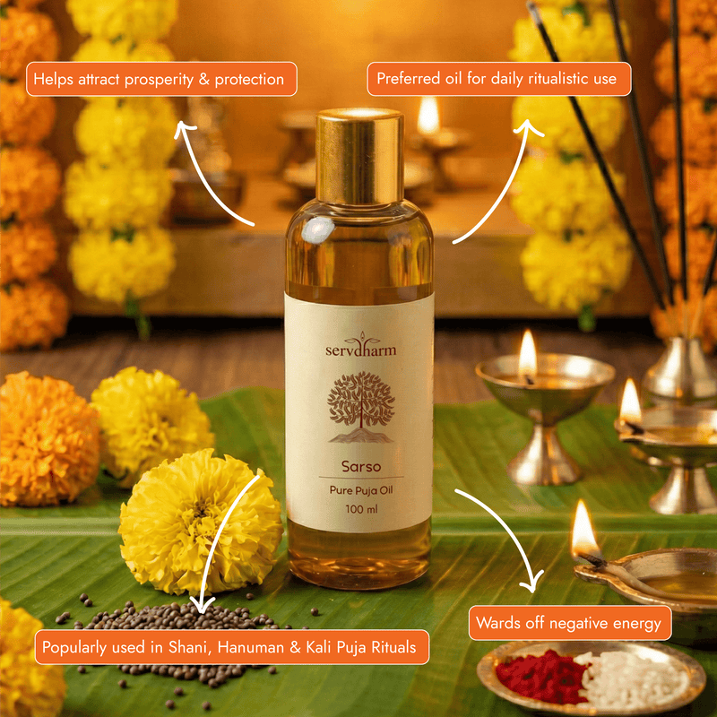 Sarso Pure Puja Oil 100 ml | Mustard Pooja Oil – ServDharm