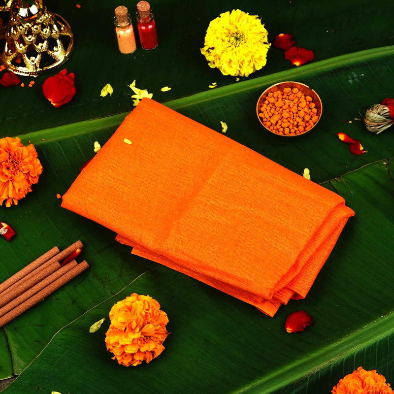 Orange Pooja Vastra 1 mtr – ServDharm