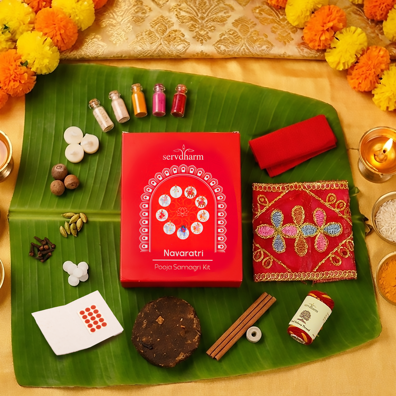 Navratri and Daily Essentials Pooja Samagri Kit – ServDharm