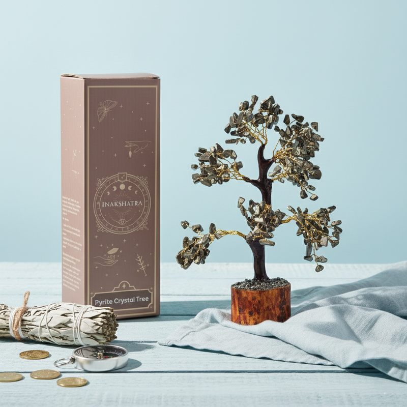 Pyrite Crystal Tree | 300 Beads Pyrite Crystal Tree for Gifting 10 Inc ...
